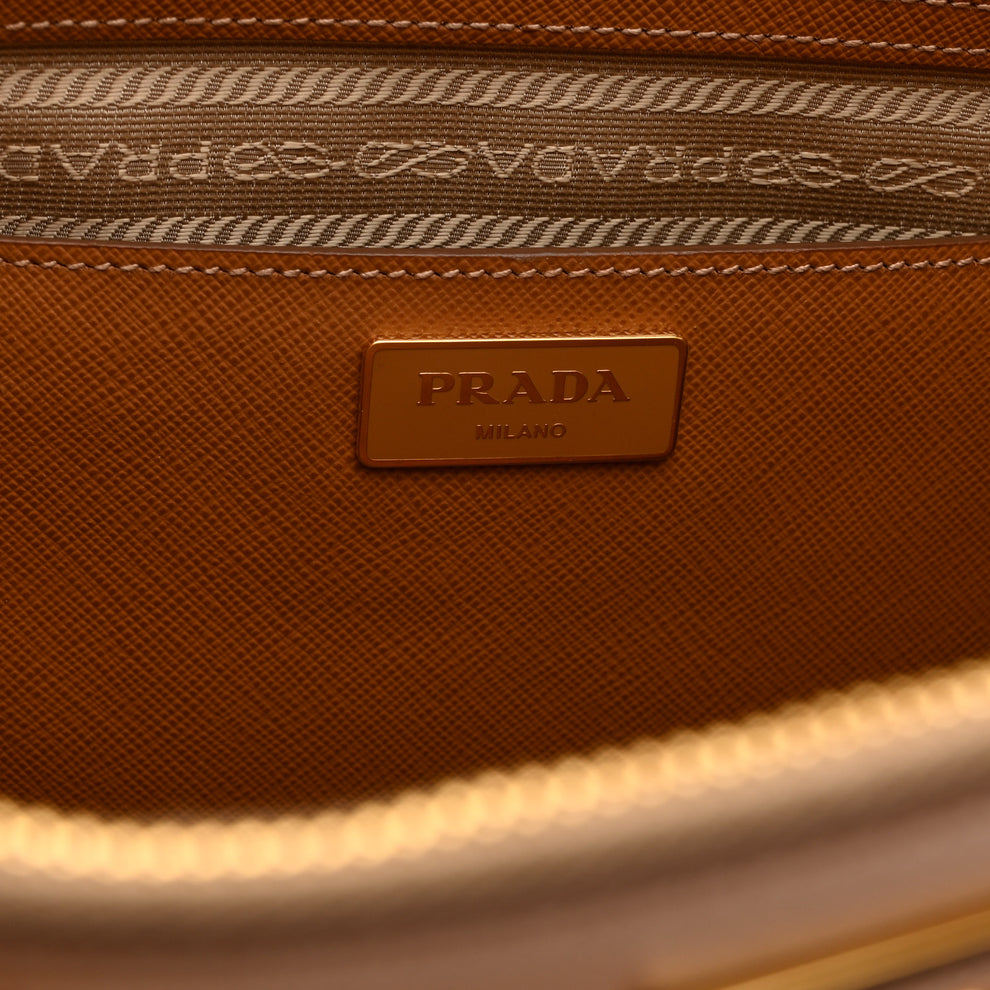 Prada Saffiano Lux Large Galleria Double Zip Tote Caramel 1776630 ...