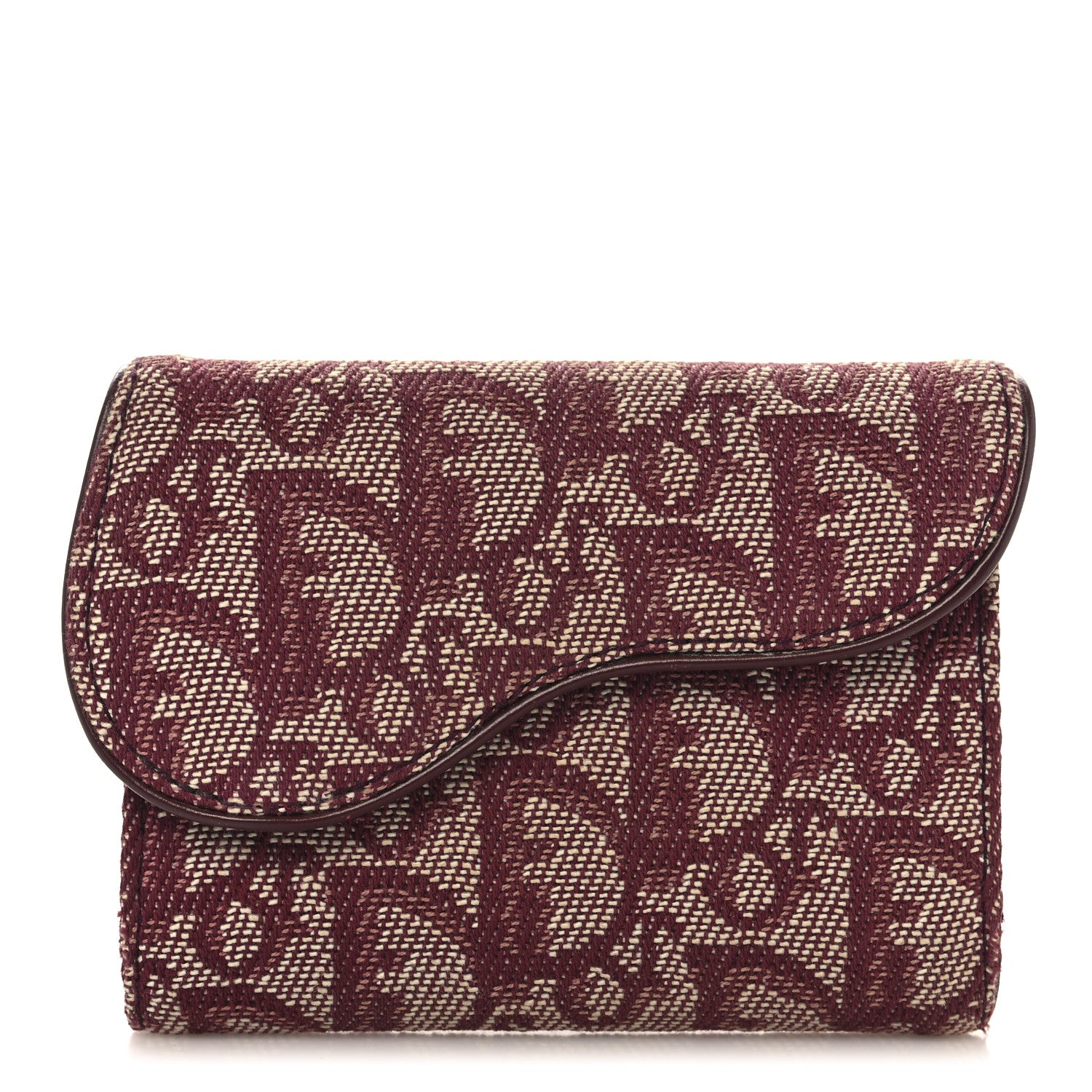 Christian Dior Monogram Compact Saddle Wallet Bordeaux 1743461 ...