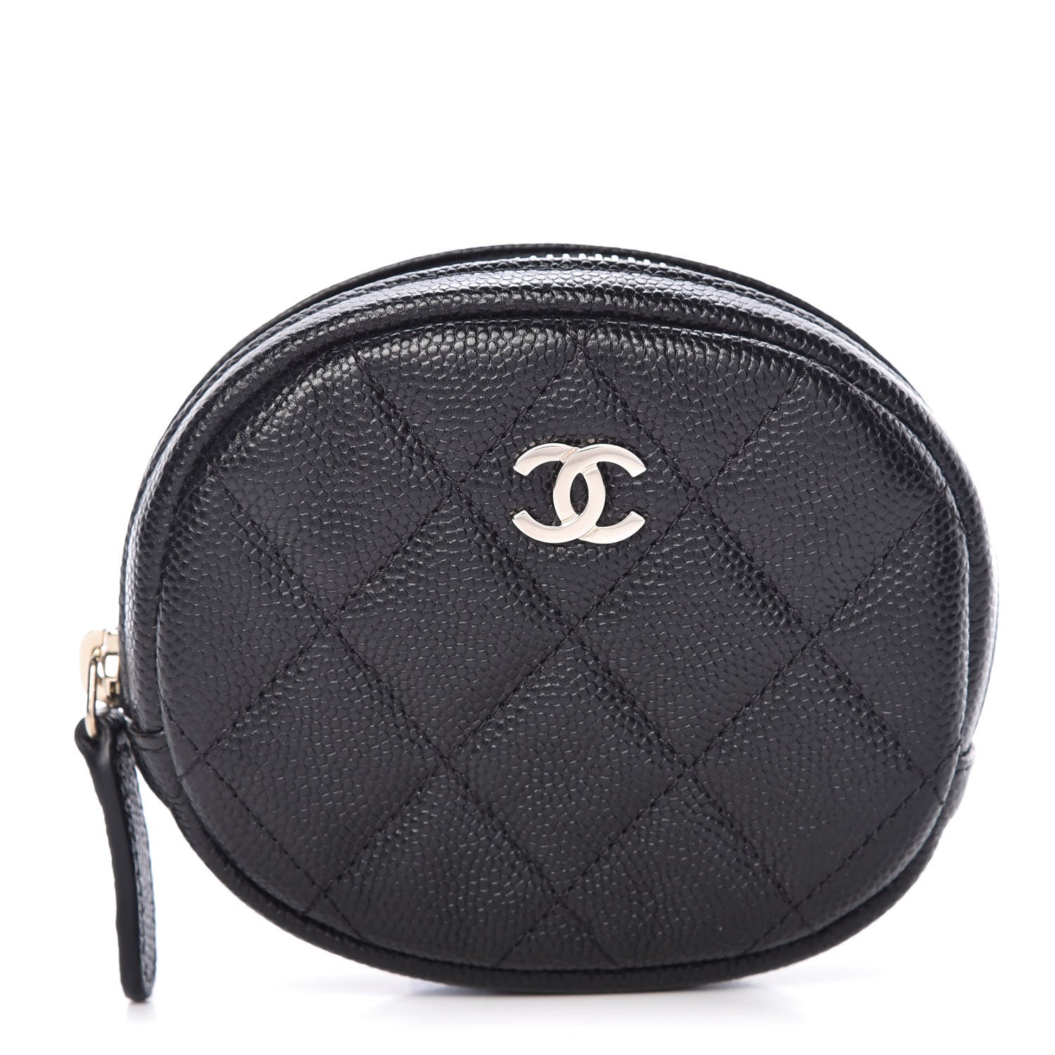 Chanel Caviar Quilted Zip Around Classic Coin Purse Black 400963 ...