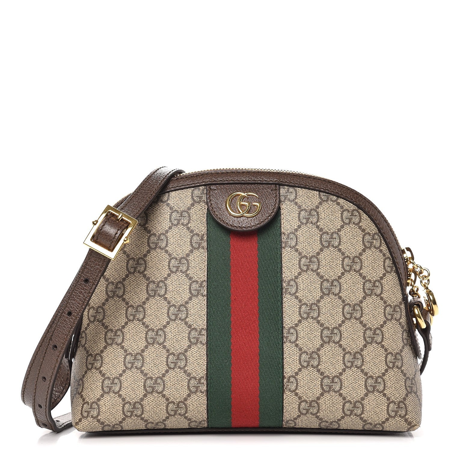 Gucci GG Supreme Monogram Textured Dollar Calfskin Web Small Ophidia ...