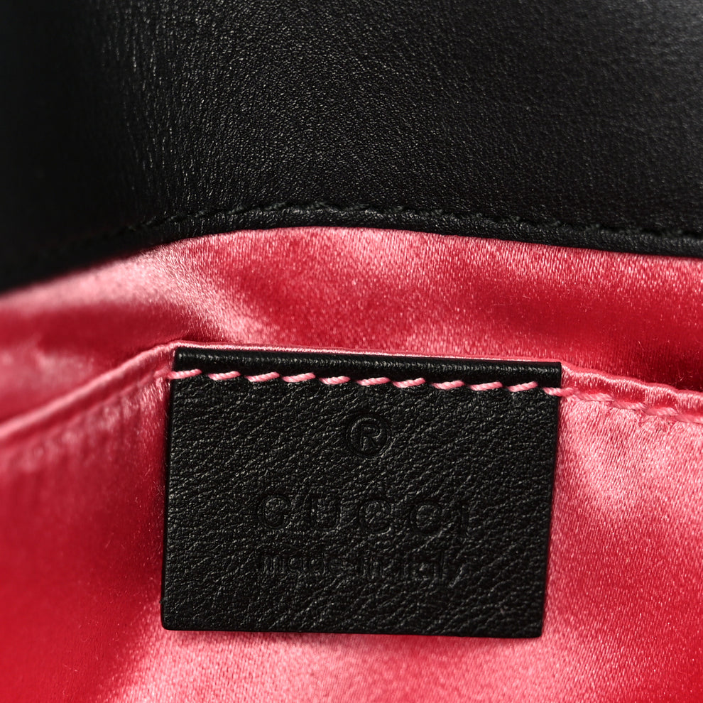 Gucci Velvet Matelasse Mini GG Marmont Shoulder Bag Black 1839776 ...