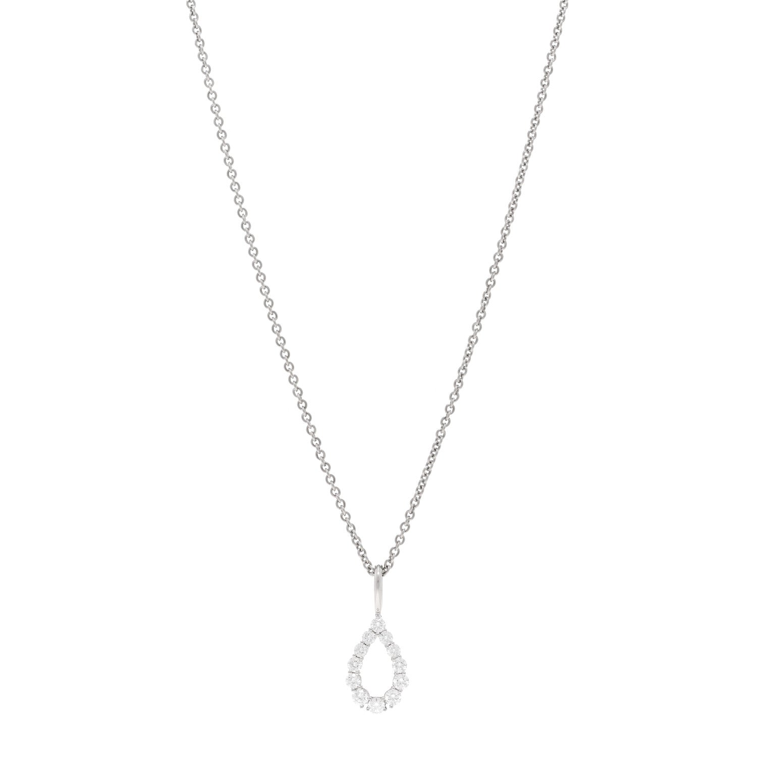 Harry Winston Platinum Diamond Loop Pendant Necklace 1367411 – FASHIONPHILE