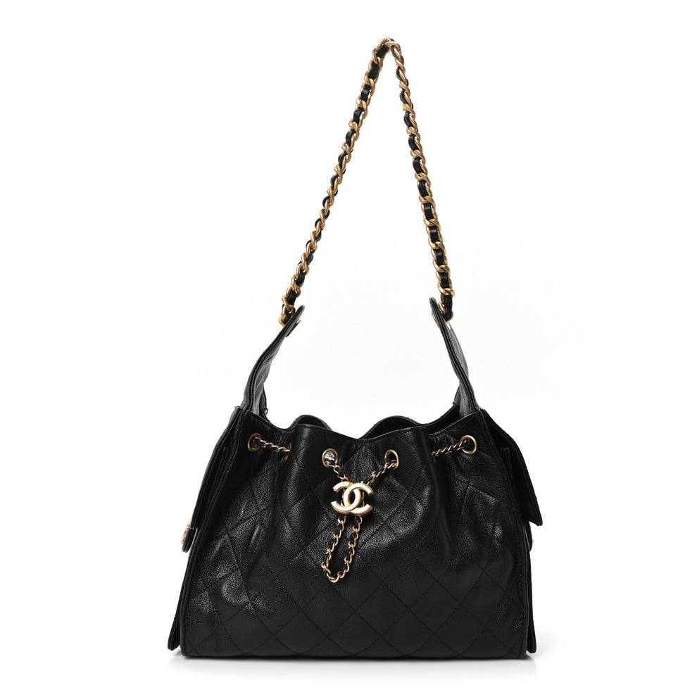 Chanel Caviar Quilted Small Chanel 25 Handbag Black 1782174 – FASHIONPHILE