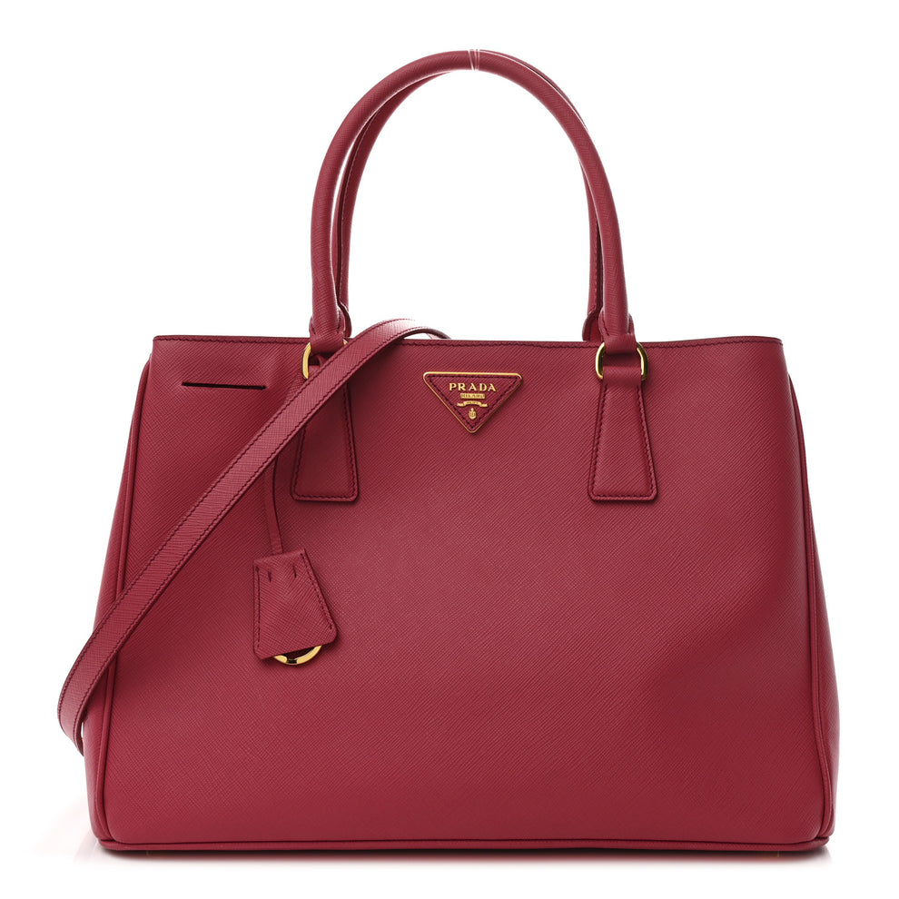 Prada Saffiano Lux Medium Tote Peonia 1772771 – FASHIONPHILE