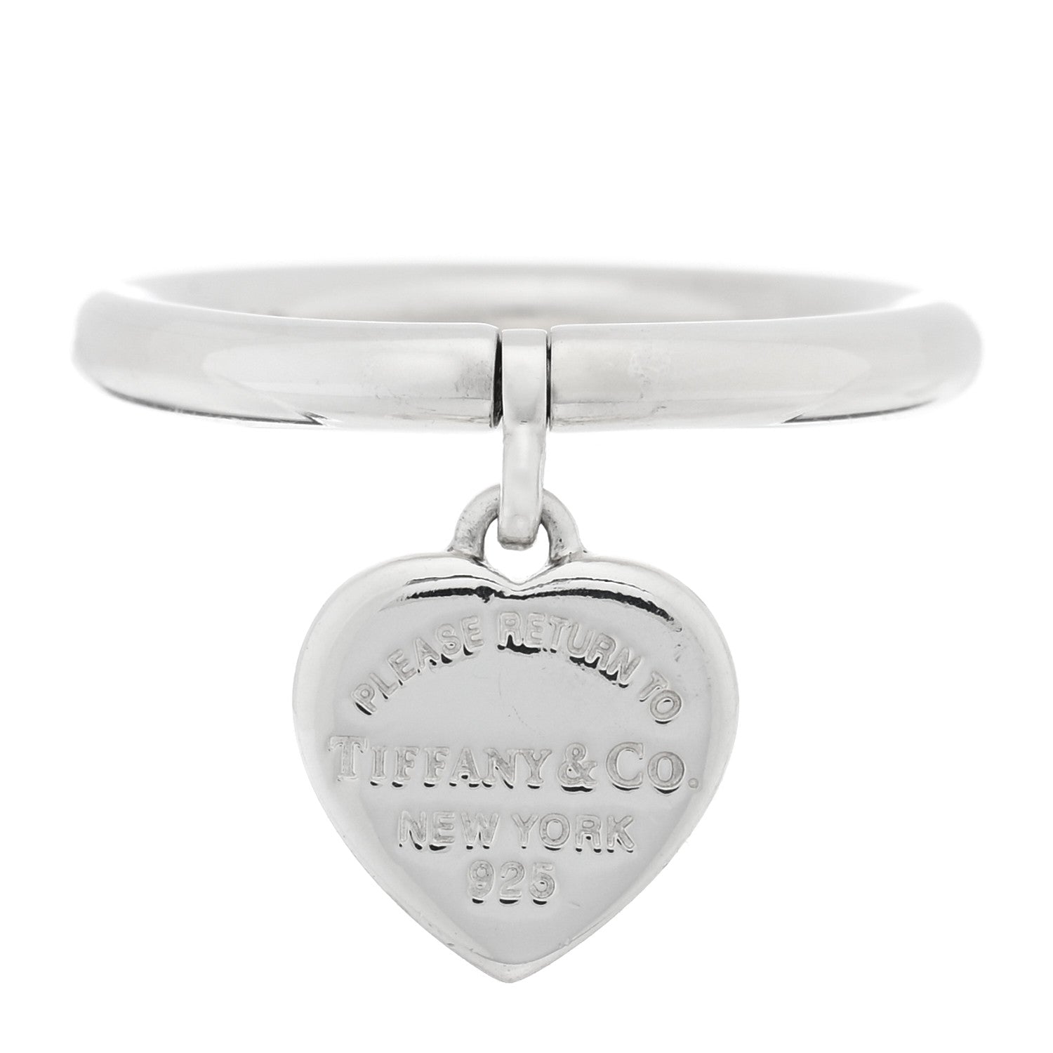 Tiffany Sterling Silver Return to Tiffany Heart Tag Ring 50 5.25 ...