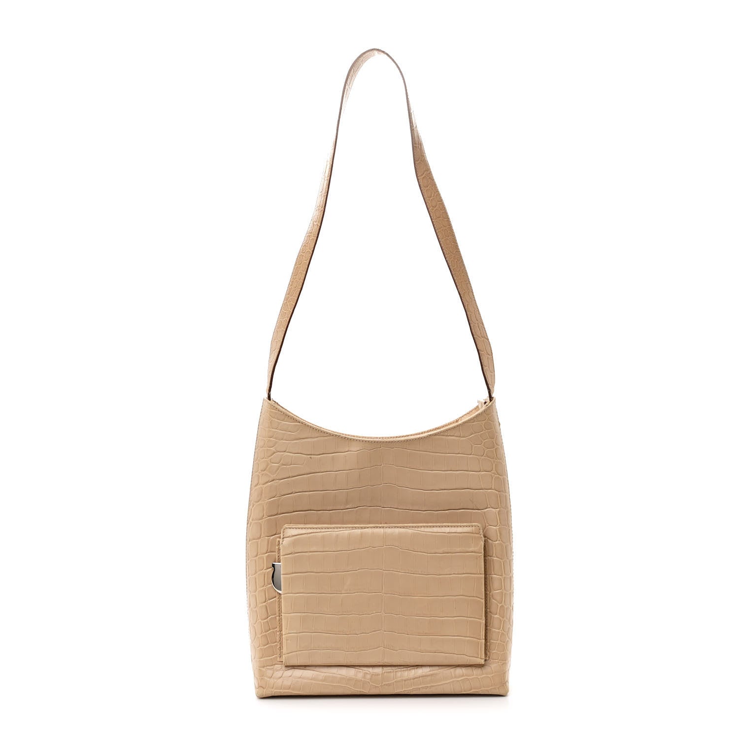 Salvatore Ferragamo Alligator Hobo Cream 1624988 – FASHIONPHILE