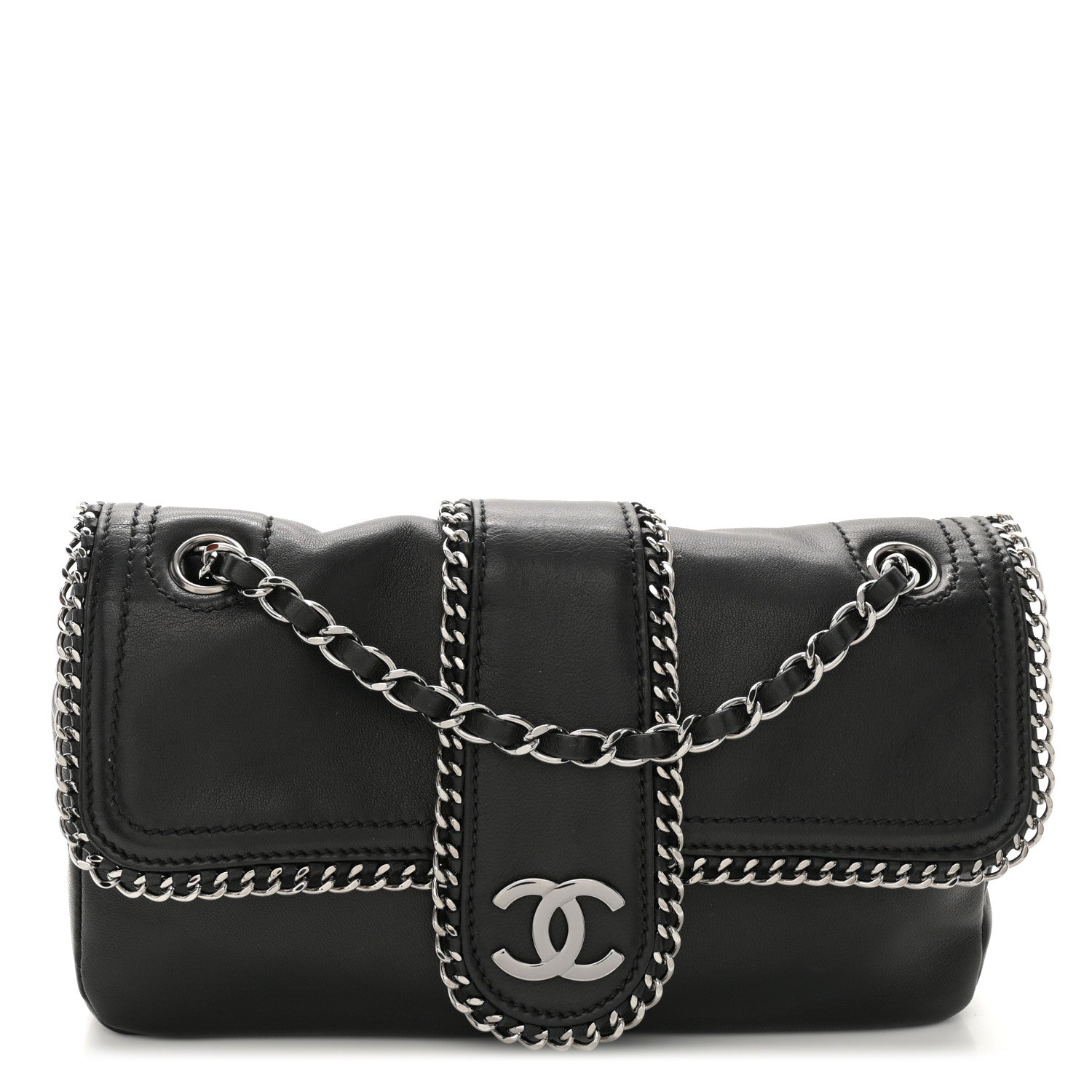 Chanel Lambskin Medium Madison Flap Black 1523695 – FASHIONPHILE