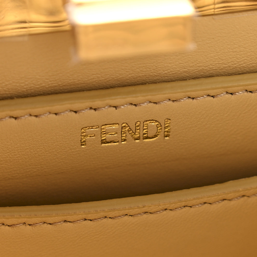 Fendi Paglia Vitello King Nappa Woven Petite Peekaboo I SEE U Satchel ...