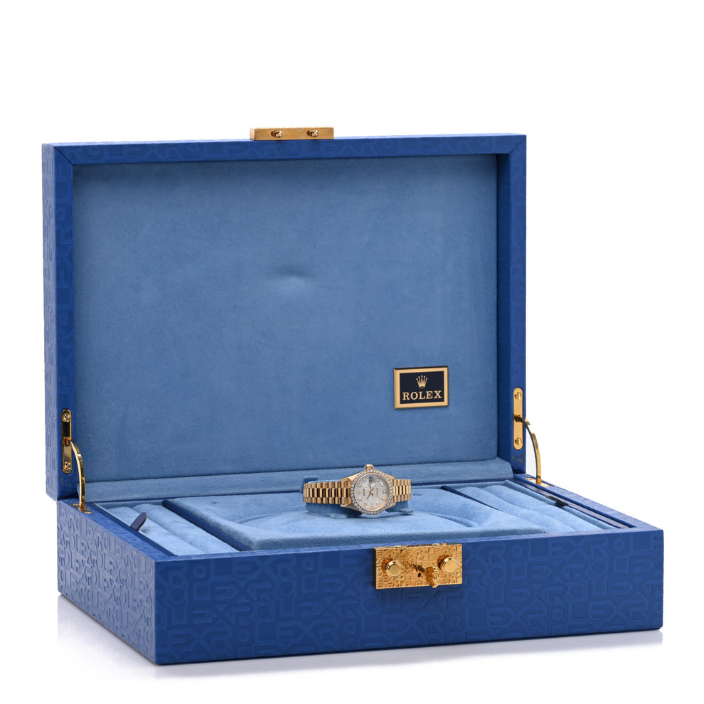 Rolex 18K Yellow Gold Diamond Bezel 26mm Datejust President Watch ...