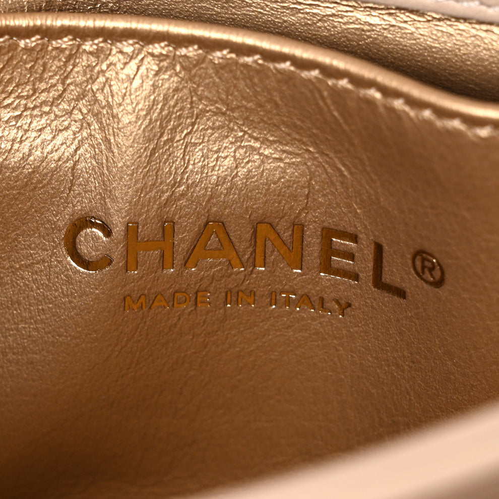 Chanel Lambskin Quilted Small Trendy Spirit Top Handle Bag Beige ...