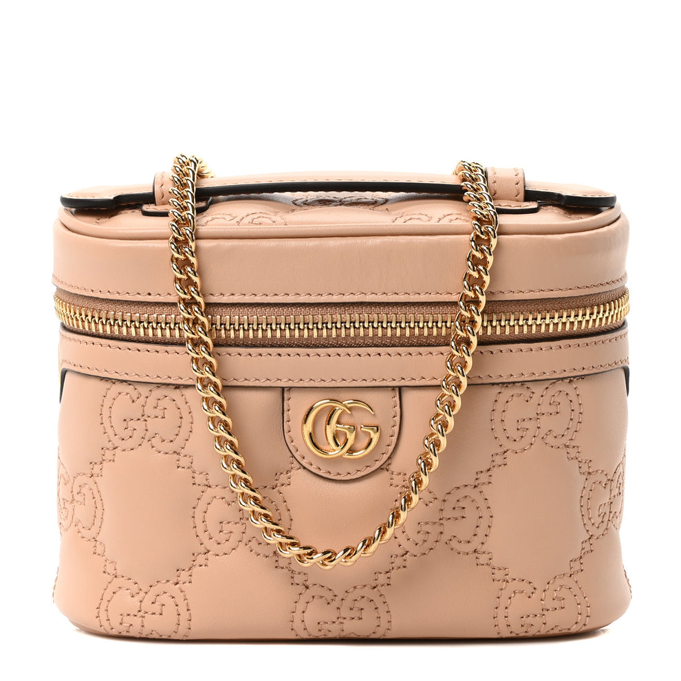 Gucci Calfskin GG Matelasse Mini Top Handle Bag Light Pink 1792043 ...