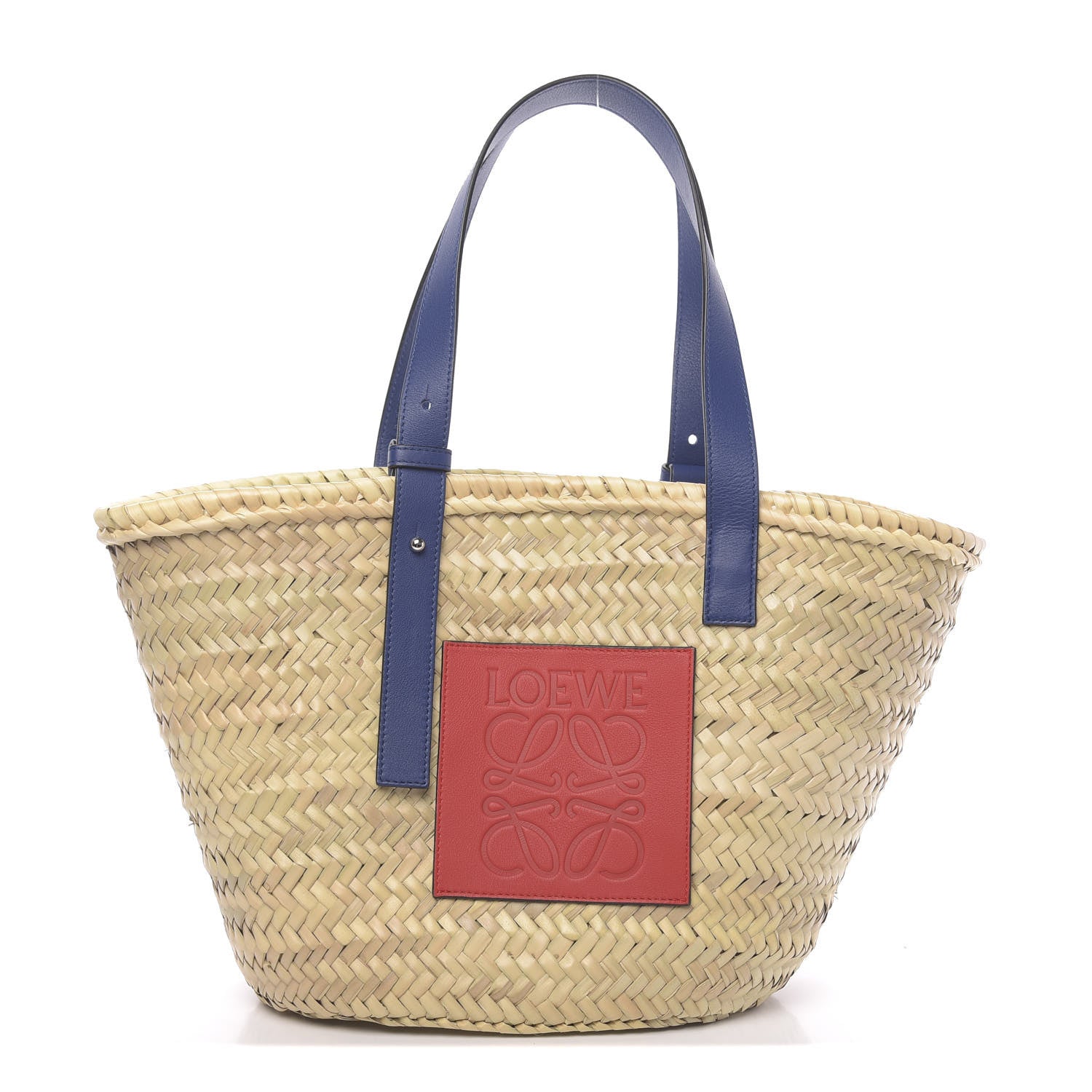 Loewe Raffia Basket Tote Bag Cream Multi 623302 – FASHIONPHILE
