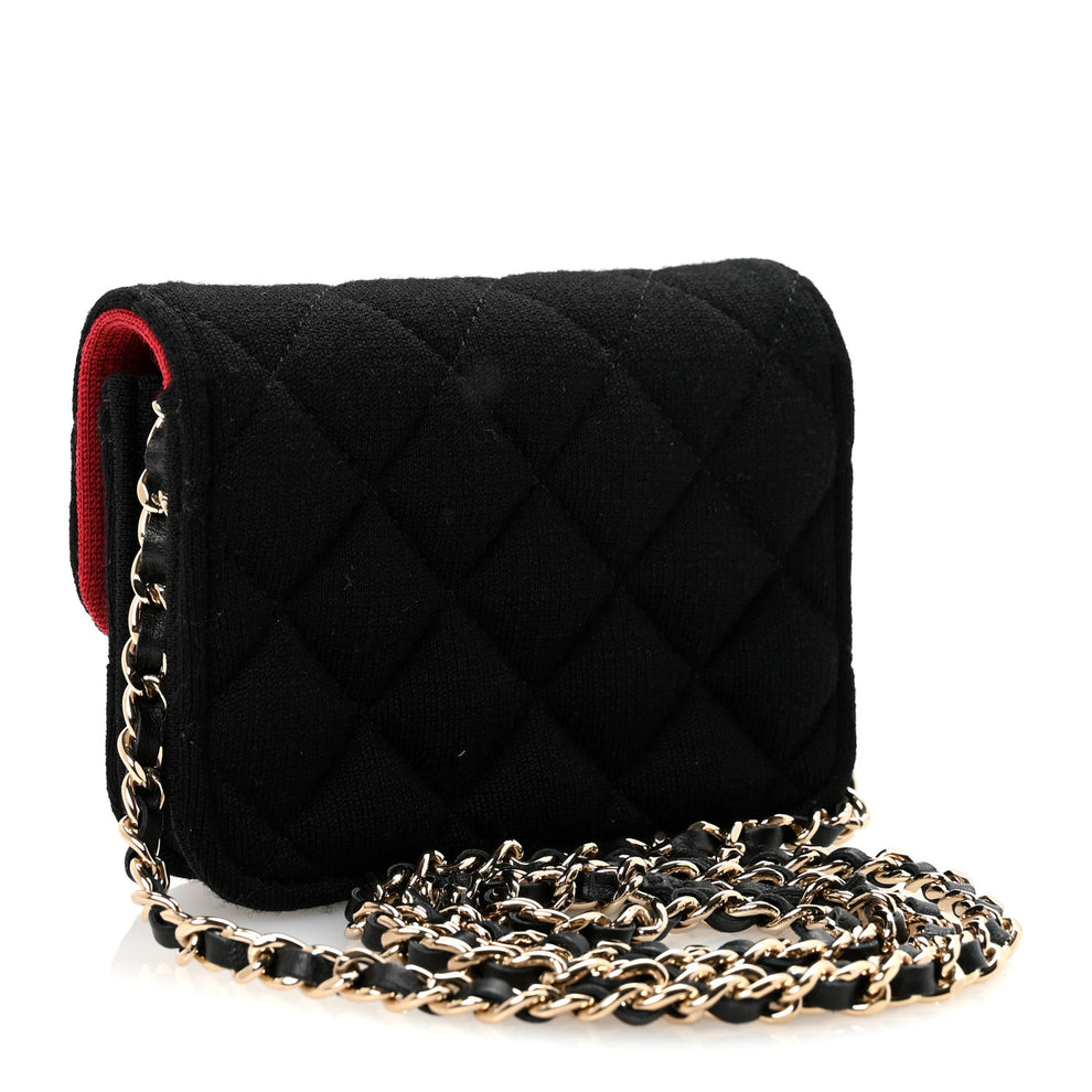 Chanel Jersey Quilted Micro Mini Flap Black 1794886 – FASHIONPHILE