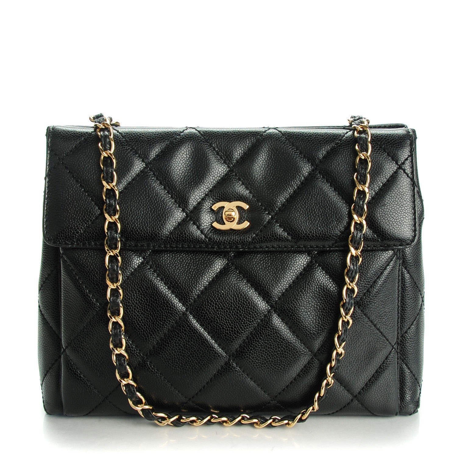 Chanel Caviar Quilted Flap Shoulder Bag Black 146306 – FASHIONPHILE