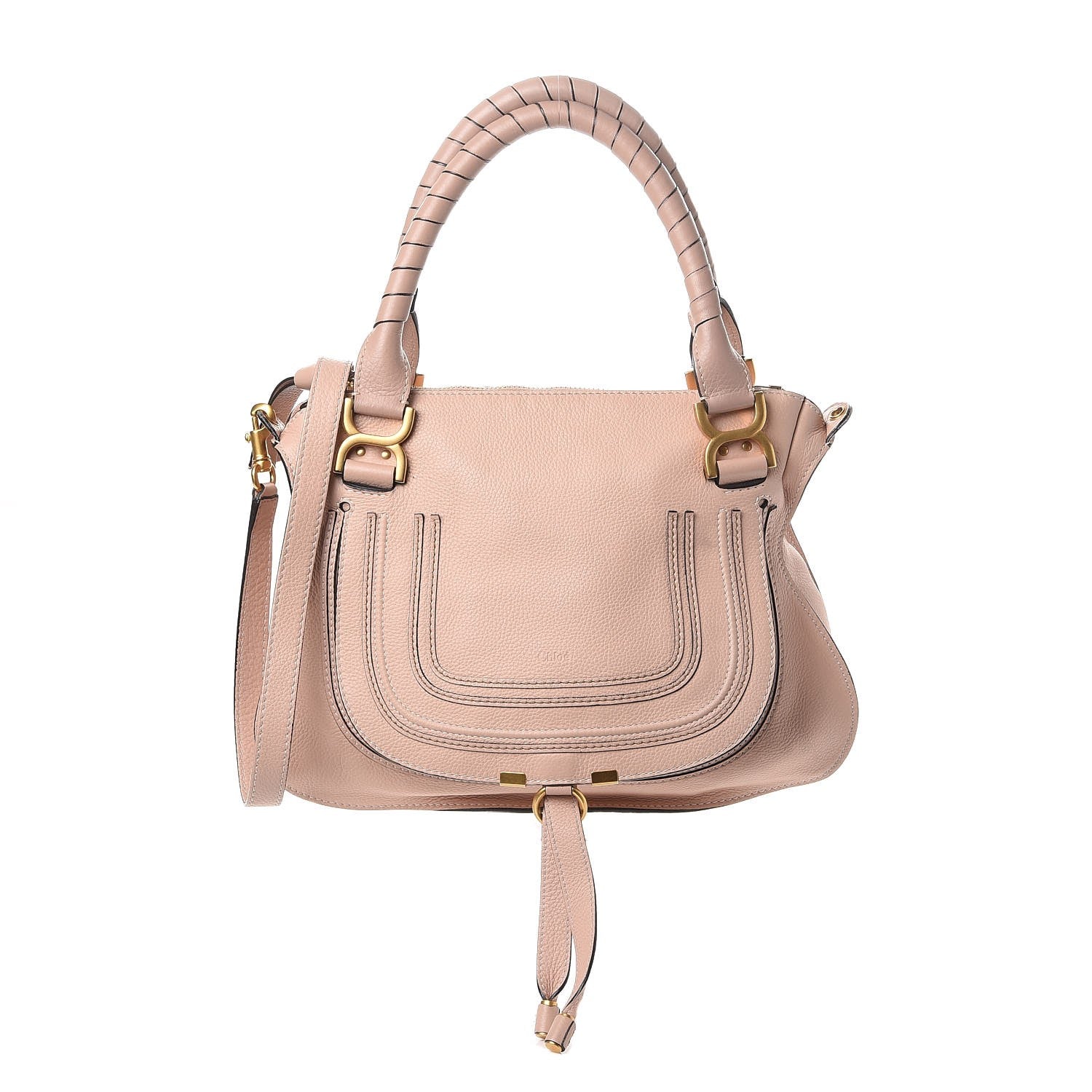 Chloe Calfskin Medium Marcie Satchel Blush Nude 268635 – FASHIONPHILE
