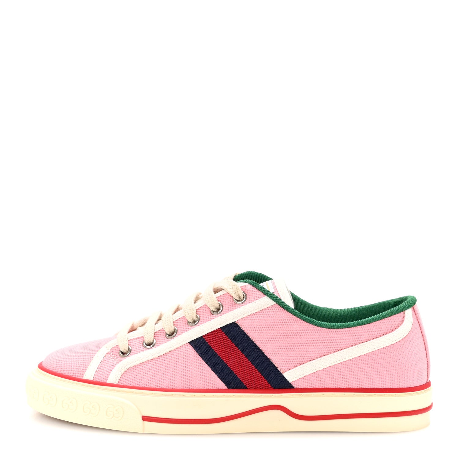 Gucci Canvas Web Womens 1977 Tennis Sneakers 39 Wild Rose Mystic White ...