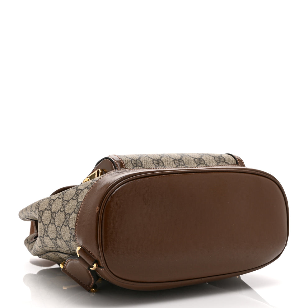 Gucci GG Supreme Monogram Azalea Calfskin Retro Interlocking G Buckle ...