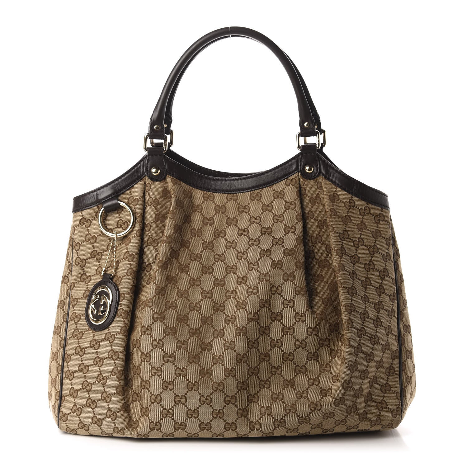 Gucci Monogram Large Sukey Tote Dark Brown 651056 – FASHIONPHILE