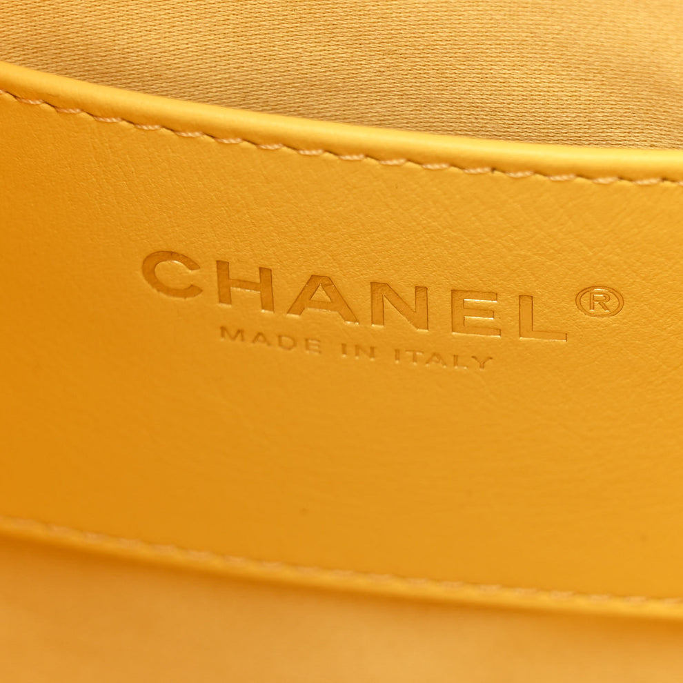 Chanel Caviar Quilted Small Chanel 25 Handbag Light Yellow 1791379 ...