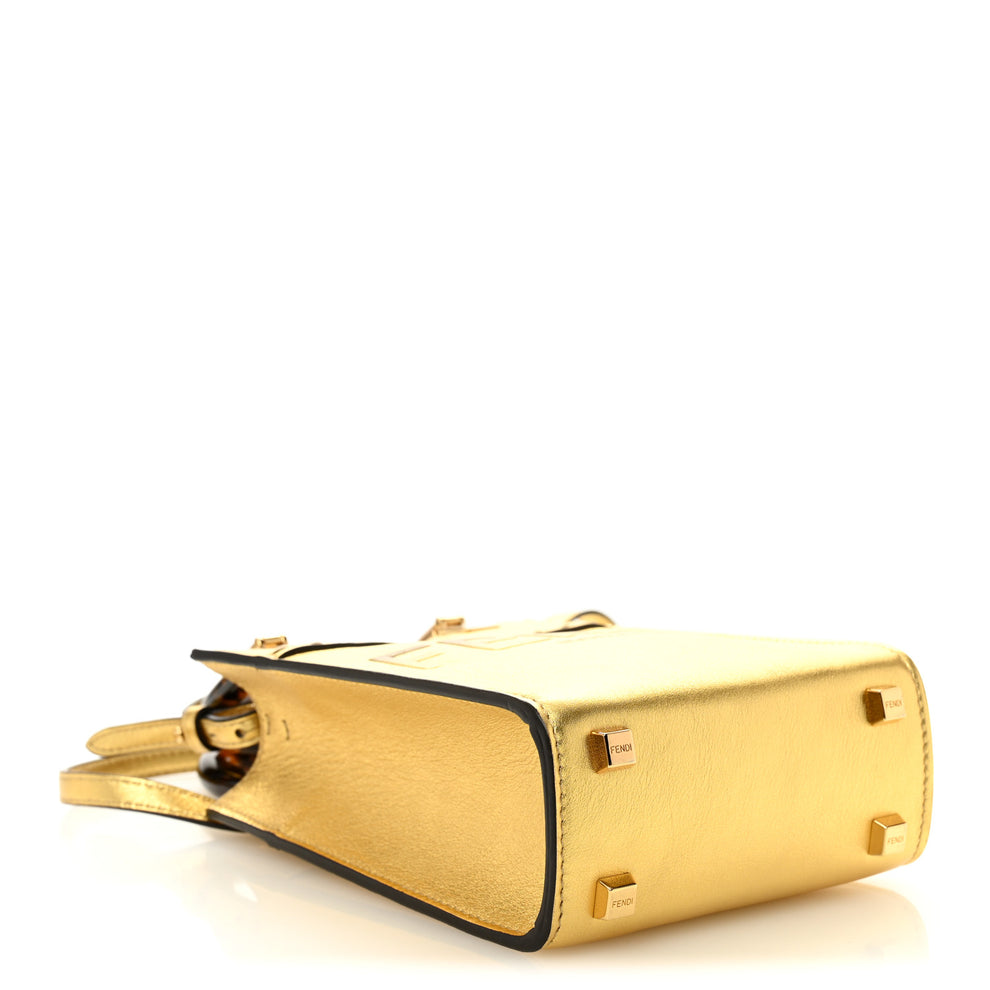 Fendi Vitello Catalan Mirror Plexiglass Mini Fendi Sunshine Shopper ...