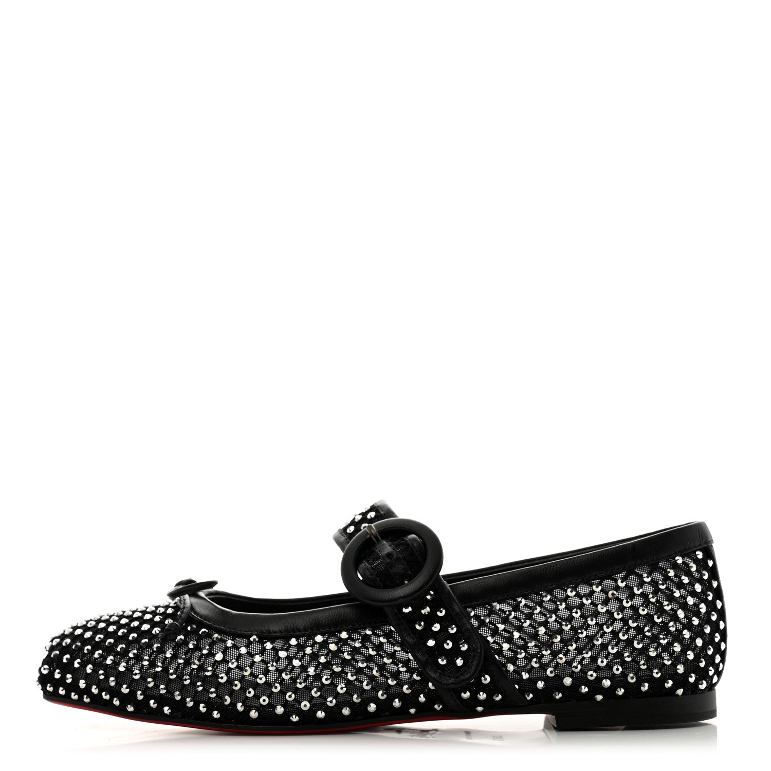 Christian Louboutin Crystal Mamastrapitina Strass Mesh Ballerina Flats ...