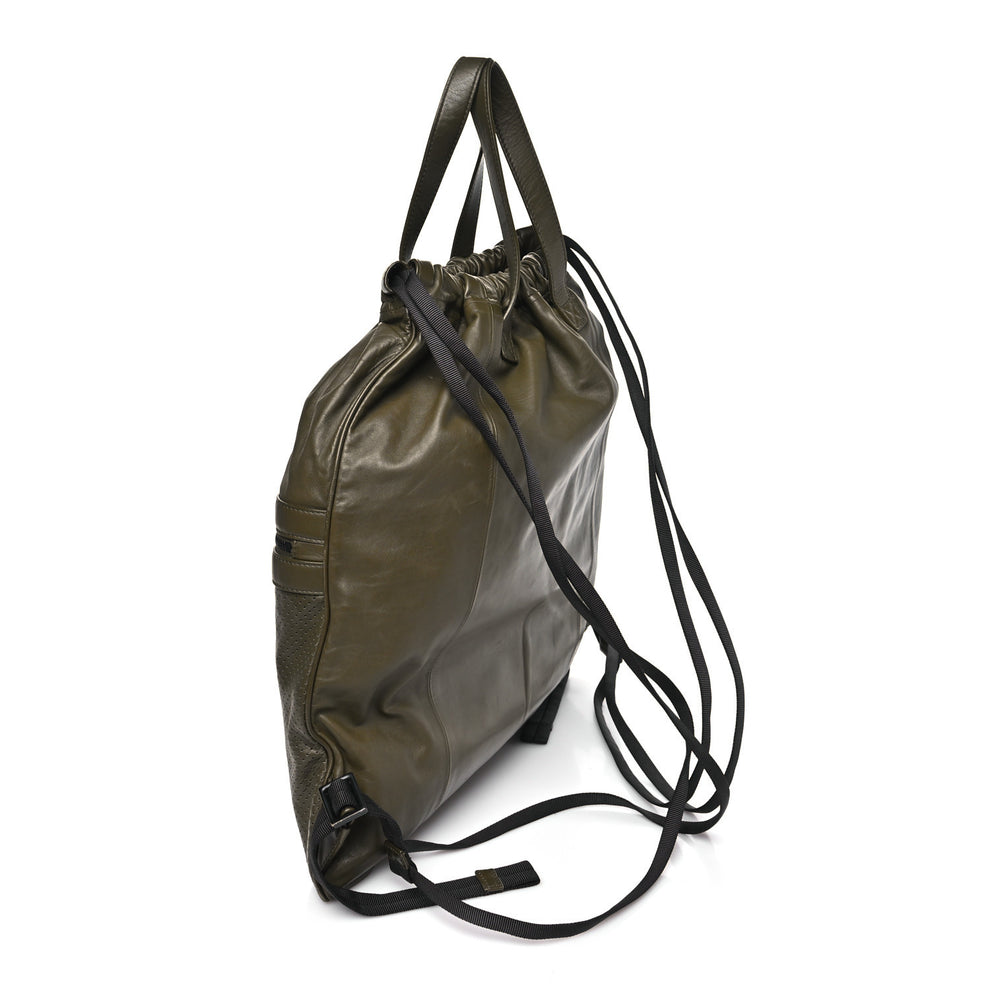 Bottega Veneta Nappa Perforated Leggero Drawstring Backpack Mustard ...