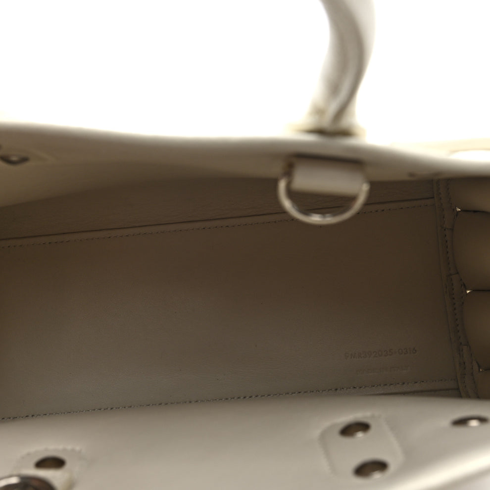 Saint Laurent Grained Calfskin Nano Sac de Jour Dove White 1783253 ...