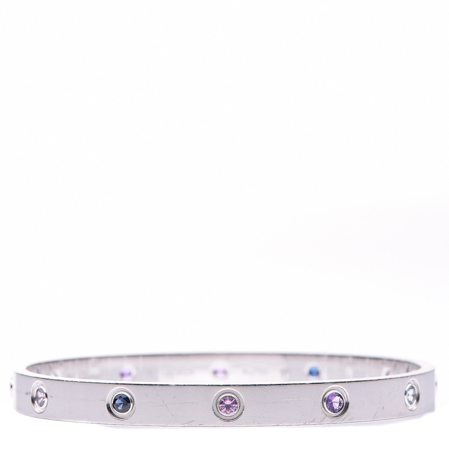 Cartier 18K White Gold Aquamarine Sapphire Spinel Amethyst LOVE ...