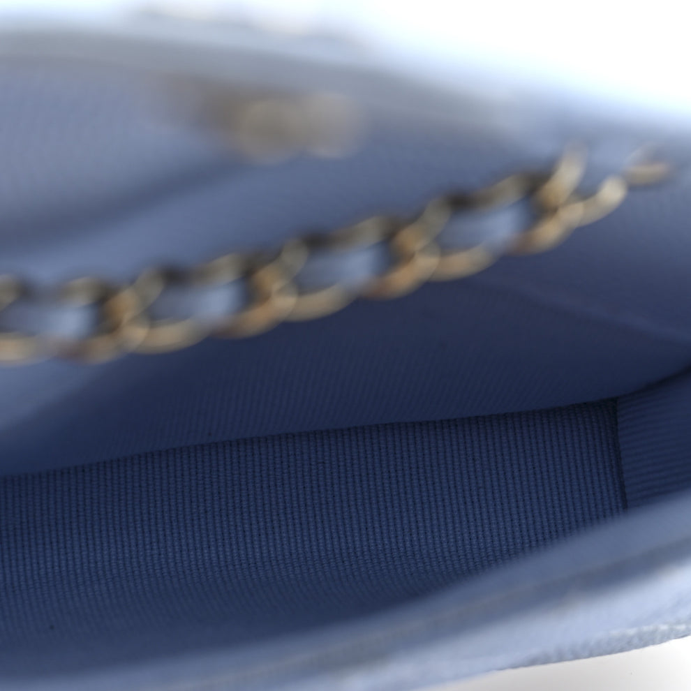 Chanel Caviar Quilted Mini Chain Belt Bag Light Blue 1770782 – FASHIONPHILE