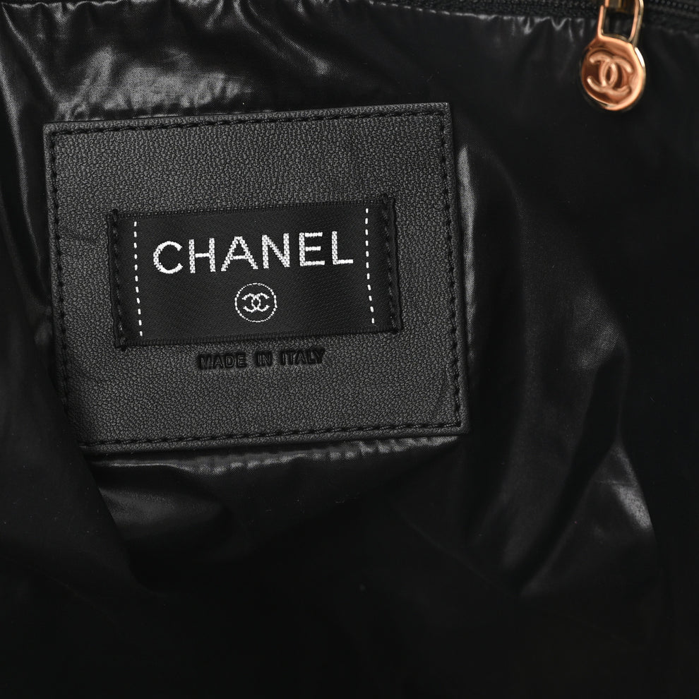 Chanel Nylon Tweed Quilted Small Coco Neige Snowflake Backpack Black ...