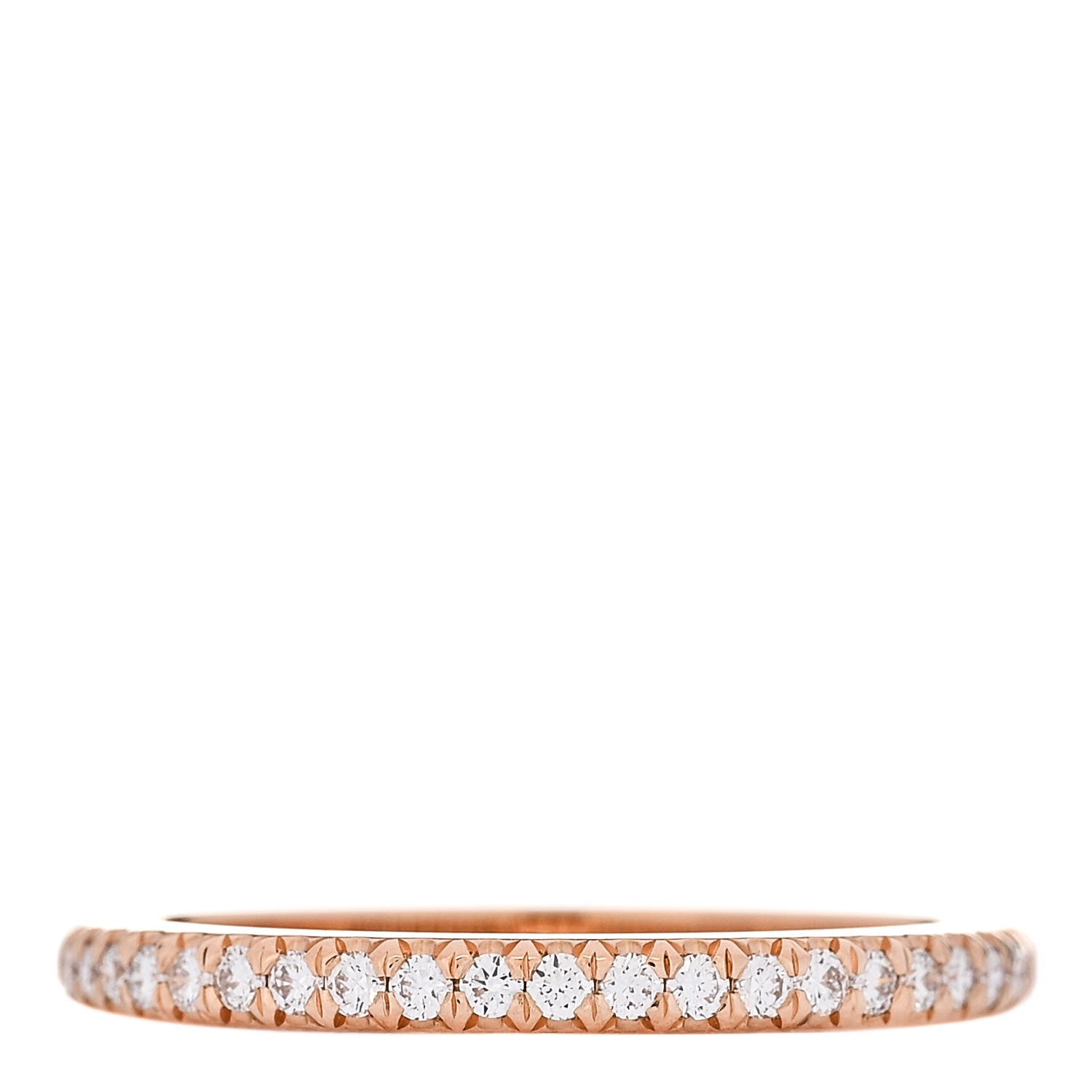 Tiffany 18K Rose Gold Diamond .17ctw Half Circle Soleste Band Ring 54 7 ...