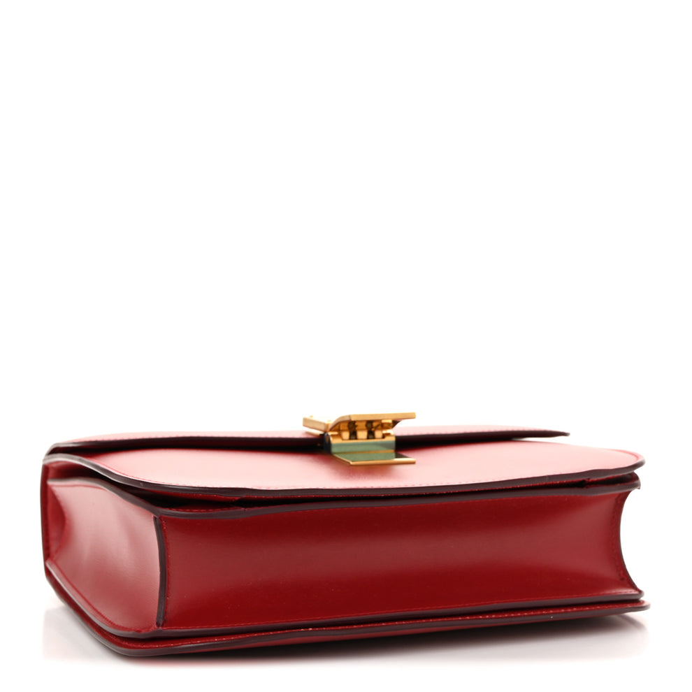 Celine Box Calfskin Medium Classic Box Flap Bag Dark Brick 1794922 ...