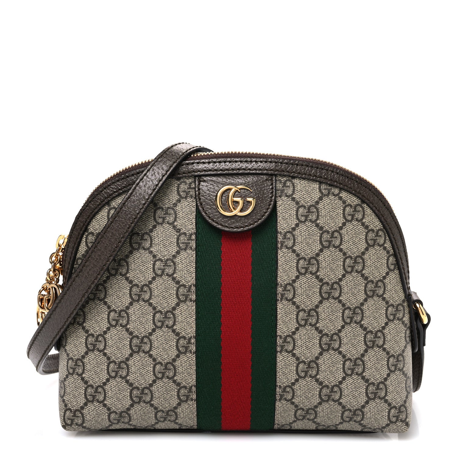 Gucci GG Supreme Monogram Textured Dollar Calfskin Web Small Ophidia ...