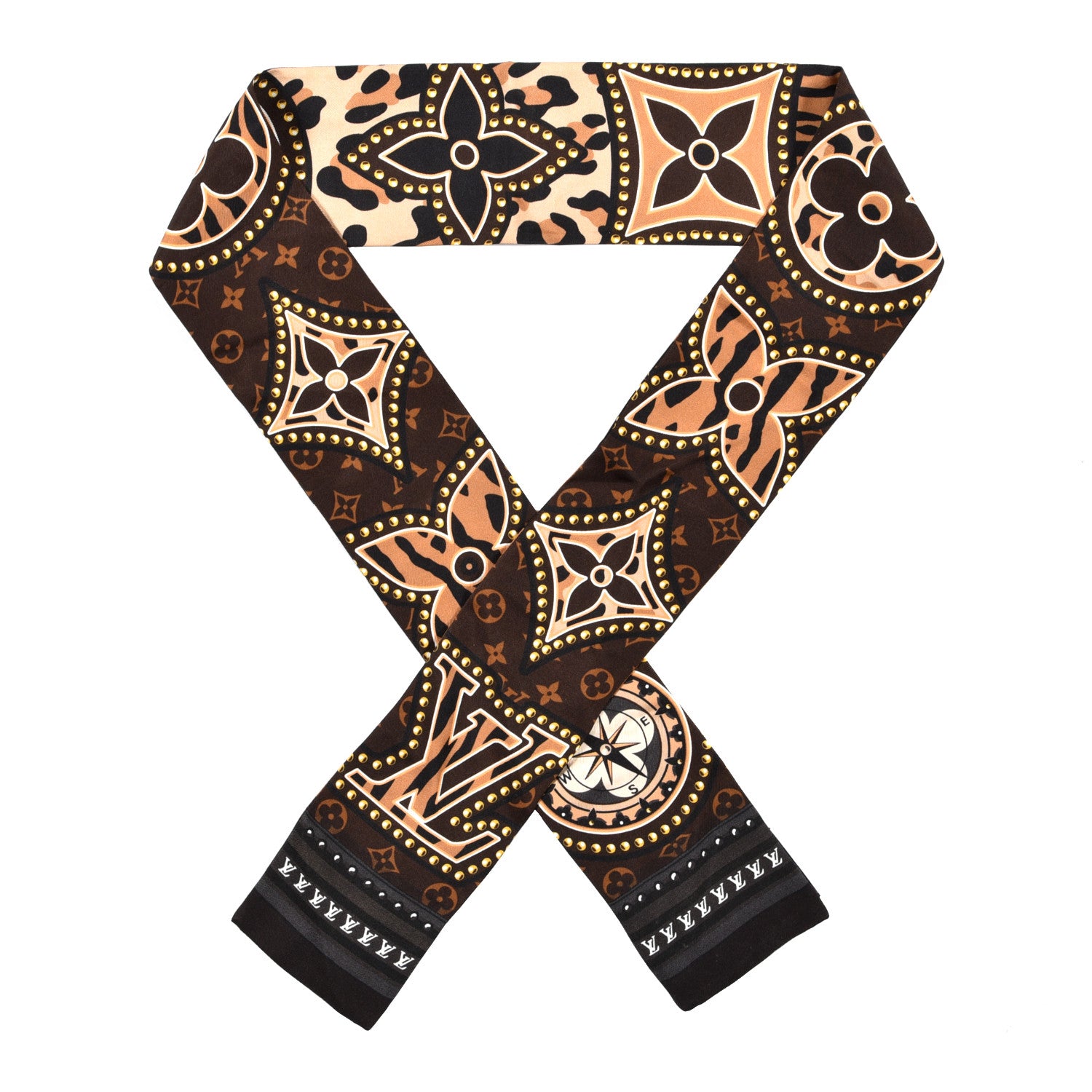 Louis Vuitton Silk Monogram LV World Bandeau Brown 995038 – FASHIONPHILE