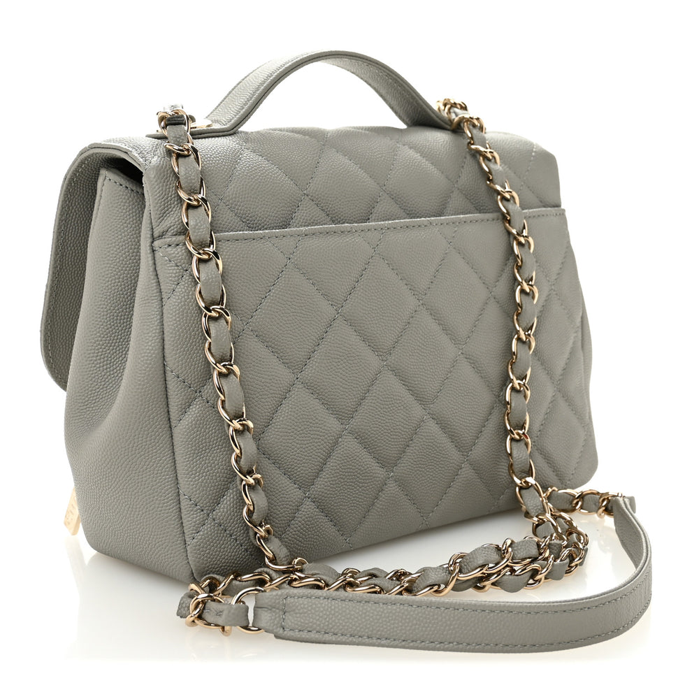 Chanel Caviar Quilted Medium Business Affinity Flap Grey 1795484 ...