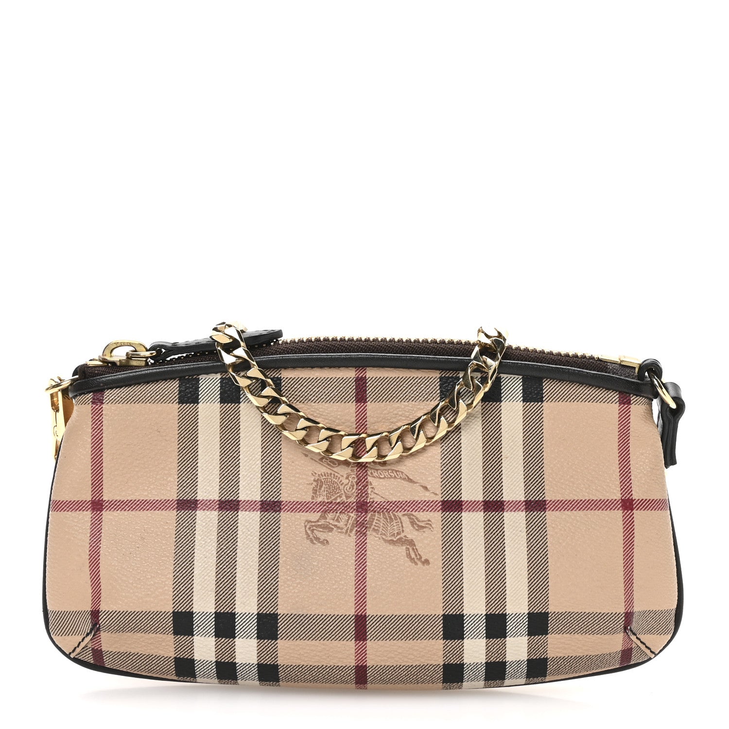 Burberry Haymarket Check Clara Pochette Chocolate 1751182 – FASHIONPHILE