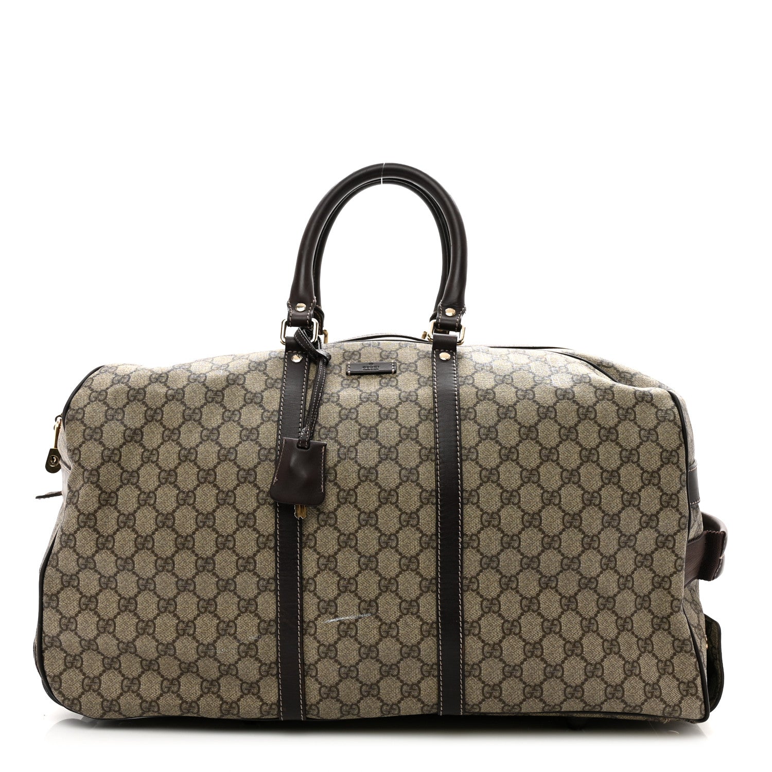 Gucci GG Plus Monogram Large Carry On Duffle Bag Brown 1450872 ...