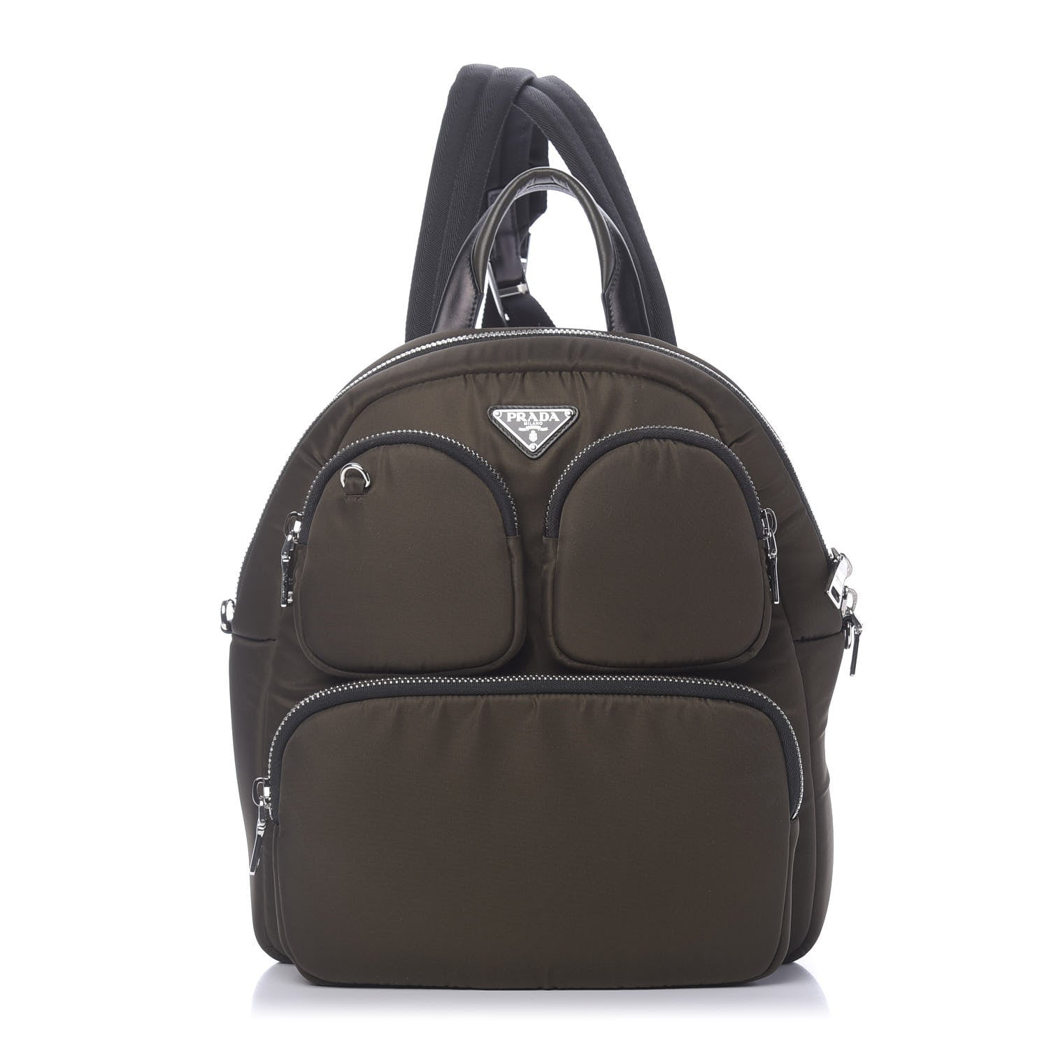 Prada Tessuto Nylon Pocket Cargo Backpack Mimetico Black 633108 ...
