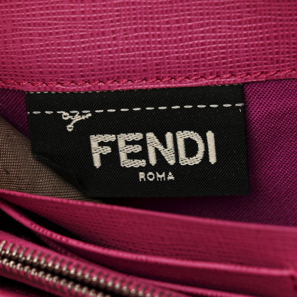 Fendi Vitello Elite Crystal Eye Monster Continental Wallet on Chain ...