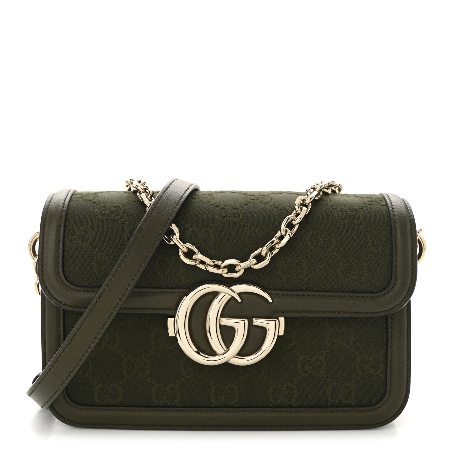 Gucci Monogram Small Gucci Go Shoulder Bag Luscious Green 1761810 ...