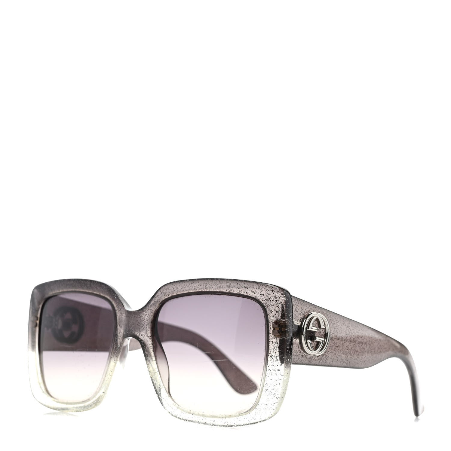 Gucci Glitter Square Optyl Sunglasses 3814/S Gray Silver 1250954 ...