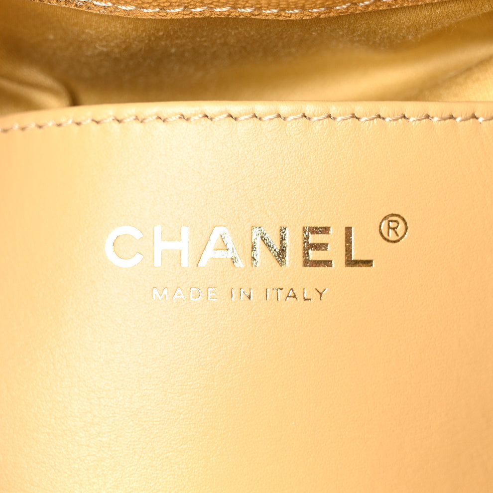 Chanel Metallic Caviar Quilted Mini Chanel 25 Handbag Gold 1783164 ...