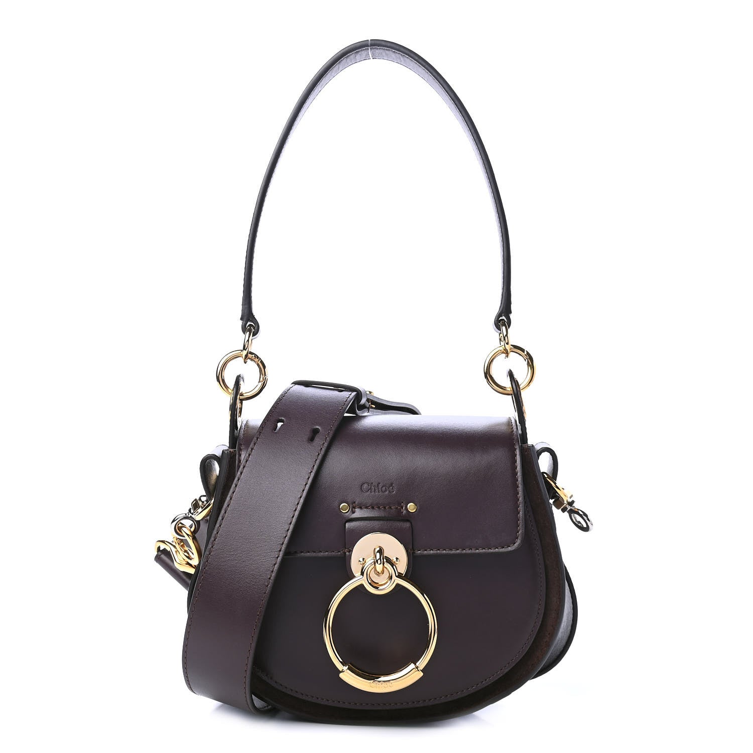 Chloe Calfskin Small Tess Bag Black Raisin 831454 – FASHIONPHILE