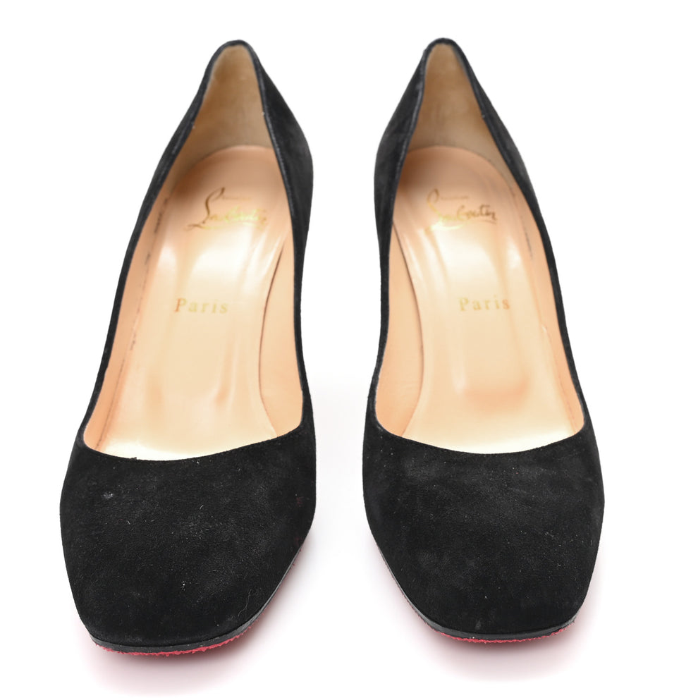 Christian Louboutin Veau Velours Viva 85 Pumps 37.5 Black 1788734 ...