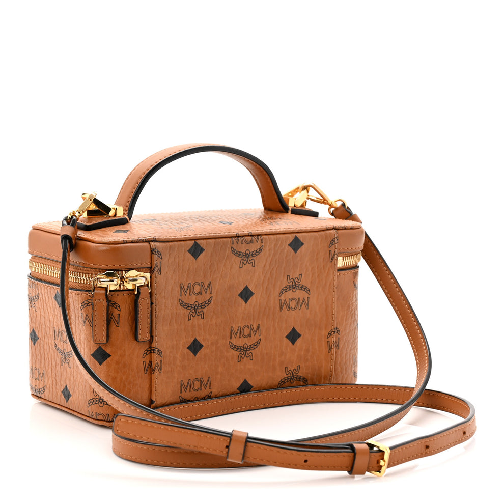 MCM Visetos Vanity Case Cognac 1785116 – FASHIONPHILE