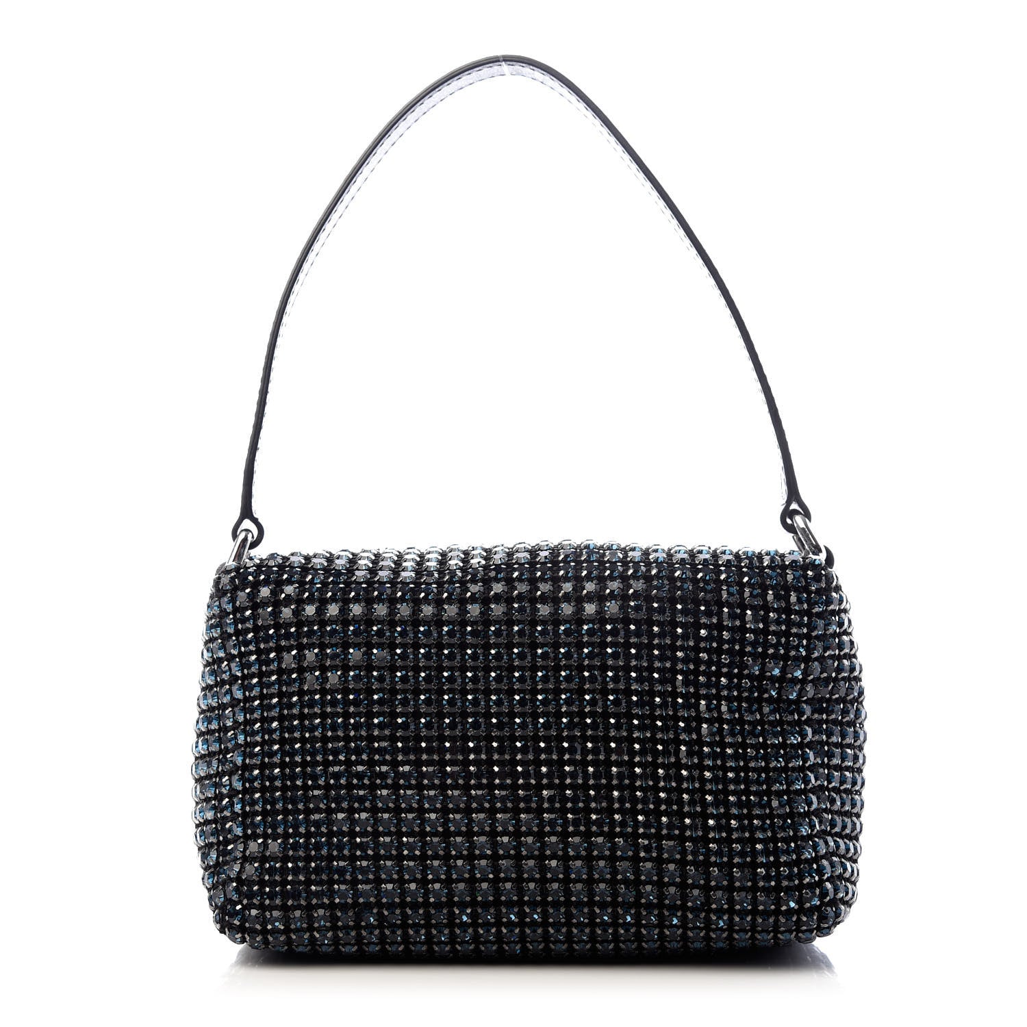 Alexander Wang Mesh Crystal Rhinestone Mini Heiress Pouch Navy 776572 ...