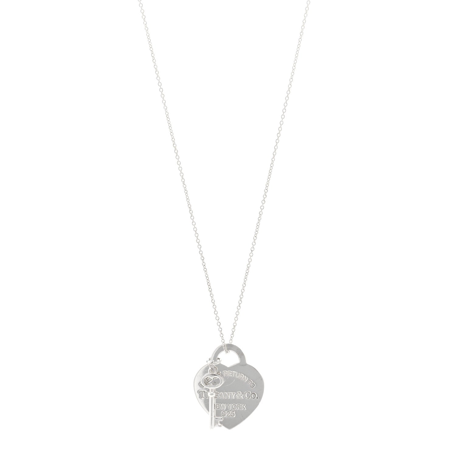 Tiffany Sterling Silver Return to Tiffany Heart Tag Key Pendant ...