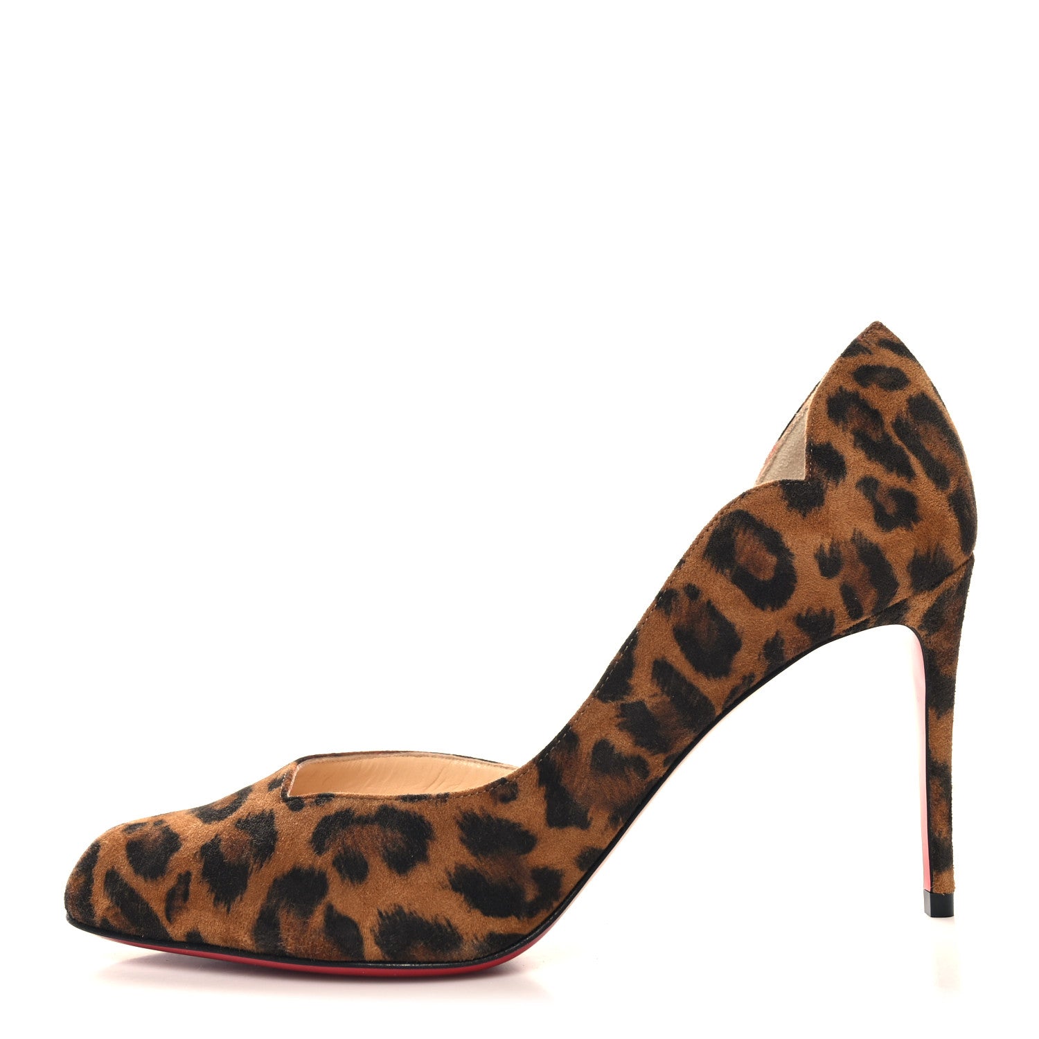Christian Louboutin Veau Velours Kitty Round Chick 85 Pumps 37.5 Brown ...