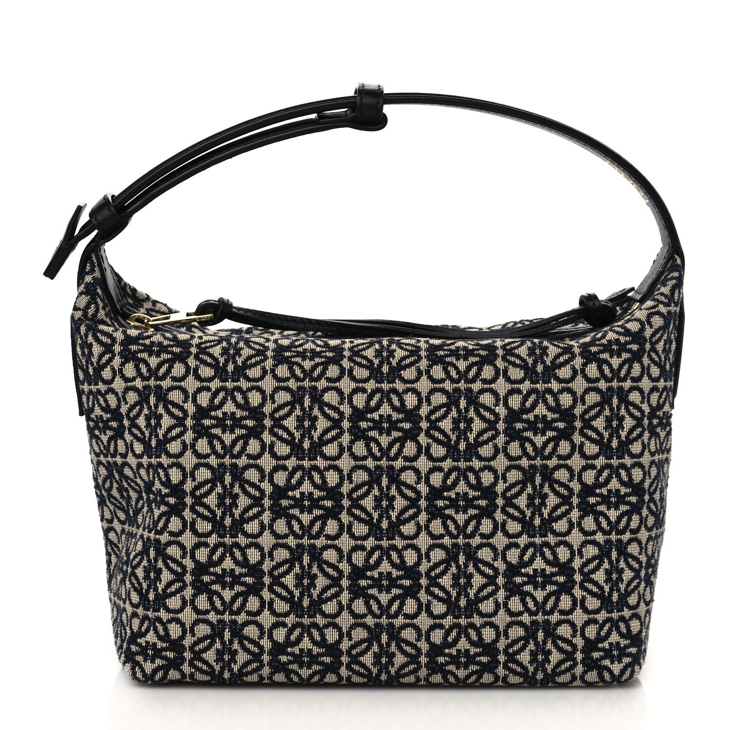 Loewe Jacquard Anagram Calfskin Small Cubi Bag Navy Black 1136649 ...