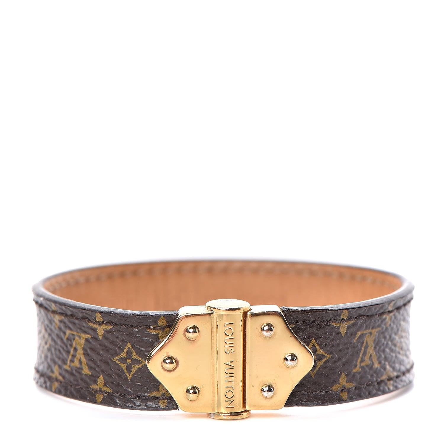 Louis Vuitton Monogram Lockit Bracelet 17 Black 474316 – FASHIONPHILE